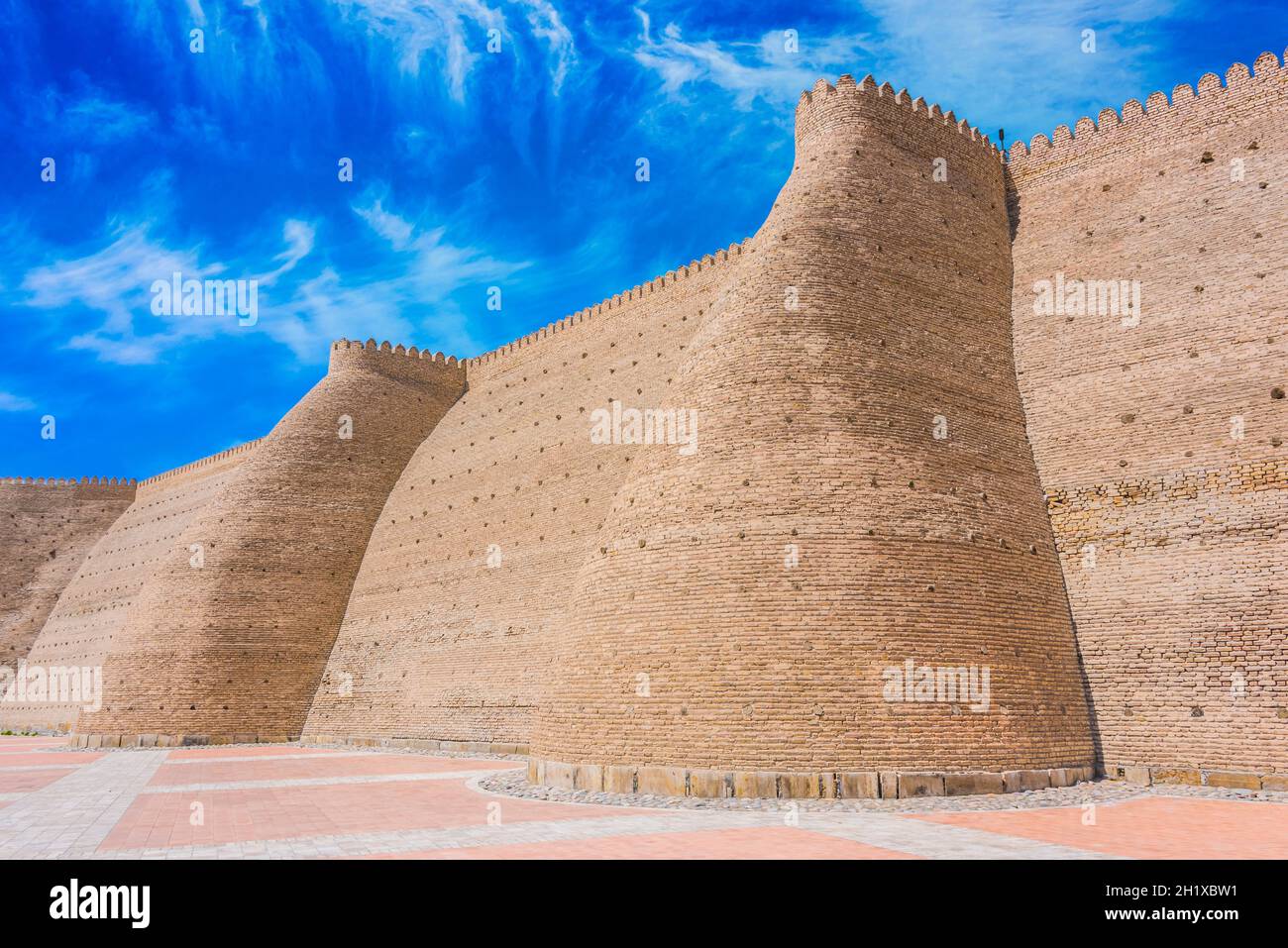 Walls of the Ark of Bukhara in Uzbekistan Stock Photo - Alamy