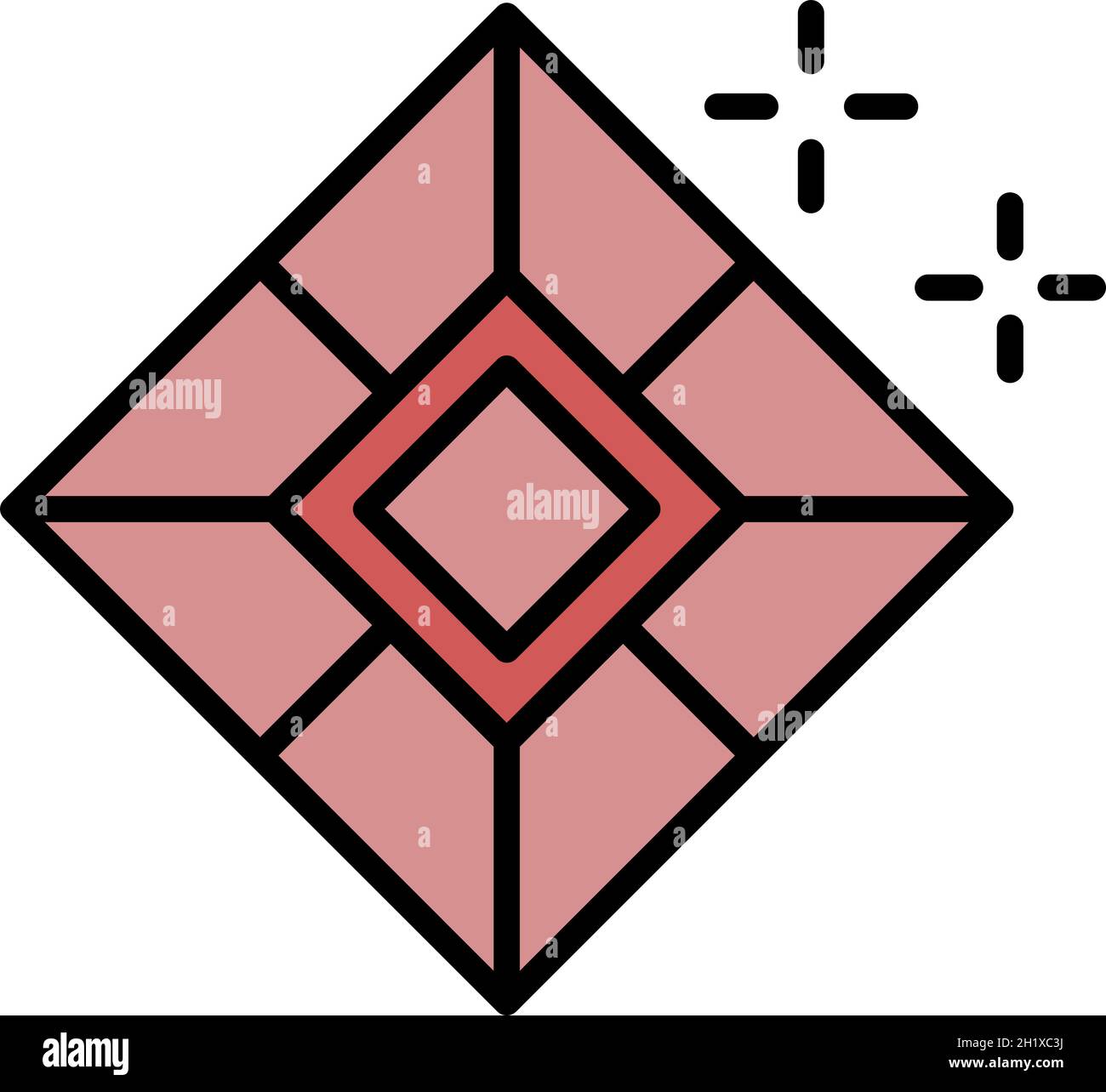 Royal jewel icon. Outline royal jewel vector icon color flat isolated ...