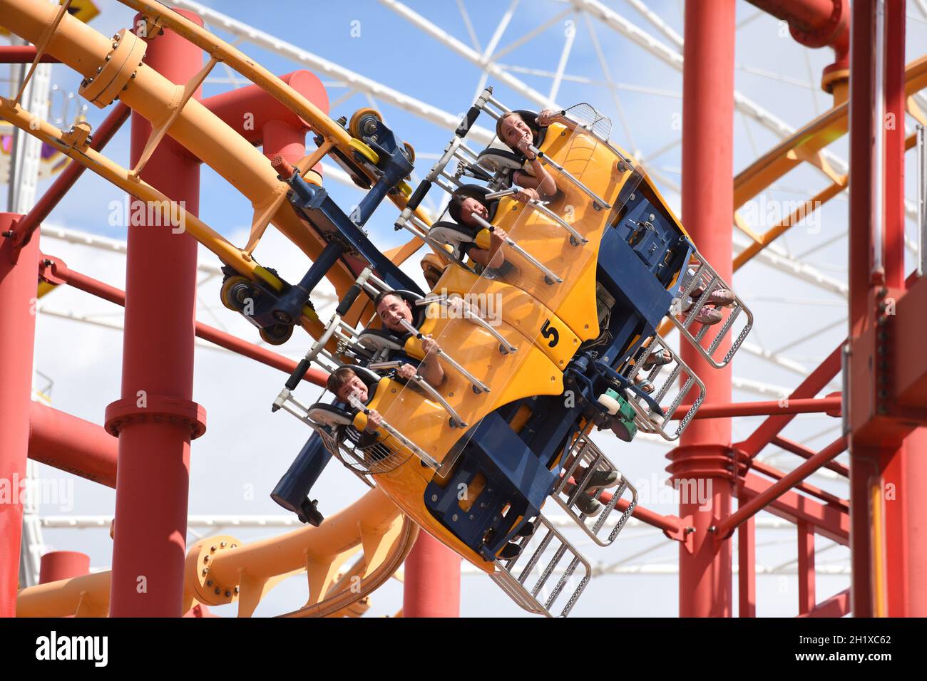 Der große Vergnügungspark "Prater" in Wien, Österreich, Europa - The ...