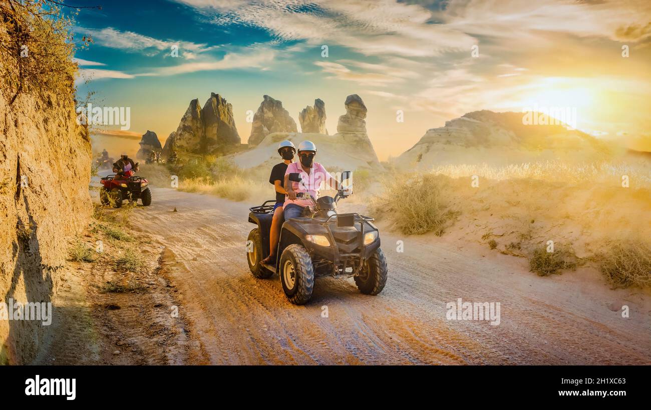 ATV Quad Bike in front of mountains landscape in Turkey Stock Photo - Alamy