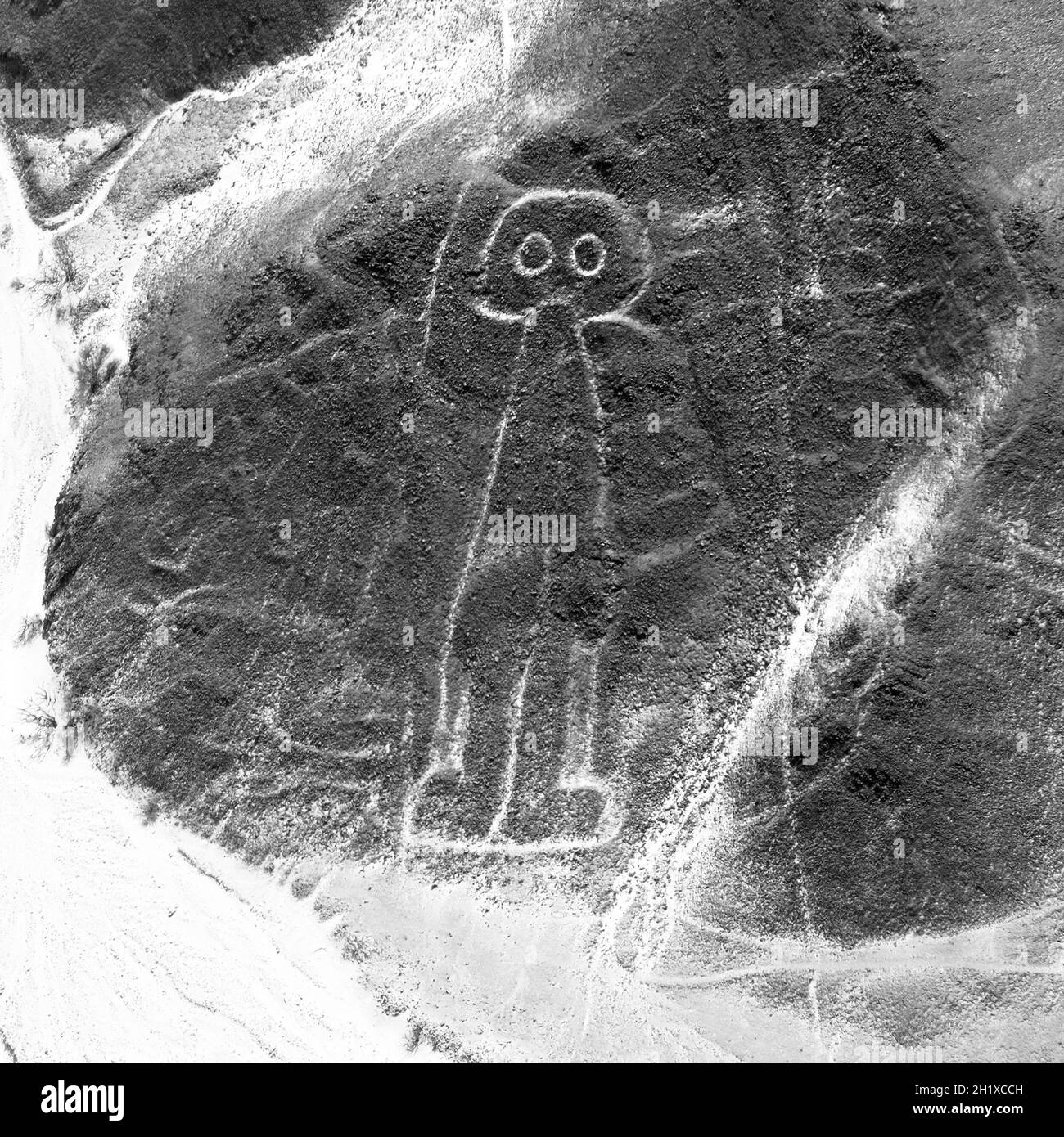 The spaceman or space man, Nazca or Nasca mysterious lines and ...