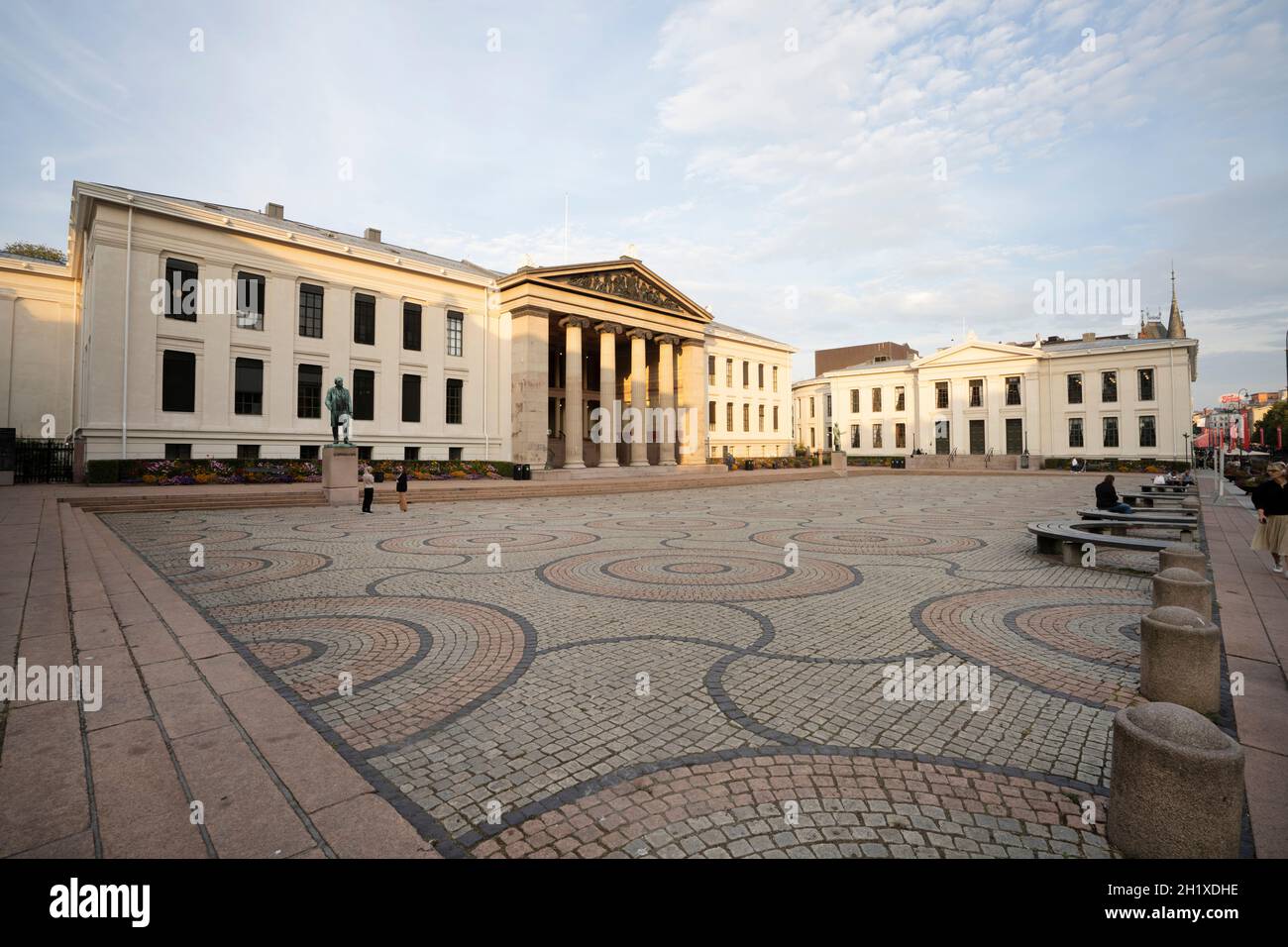 Oslo, Norway. September 2021. exterior view of the facade of the ...