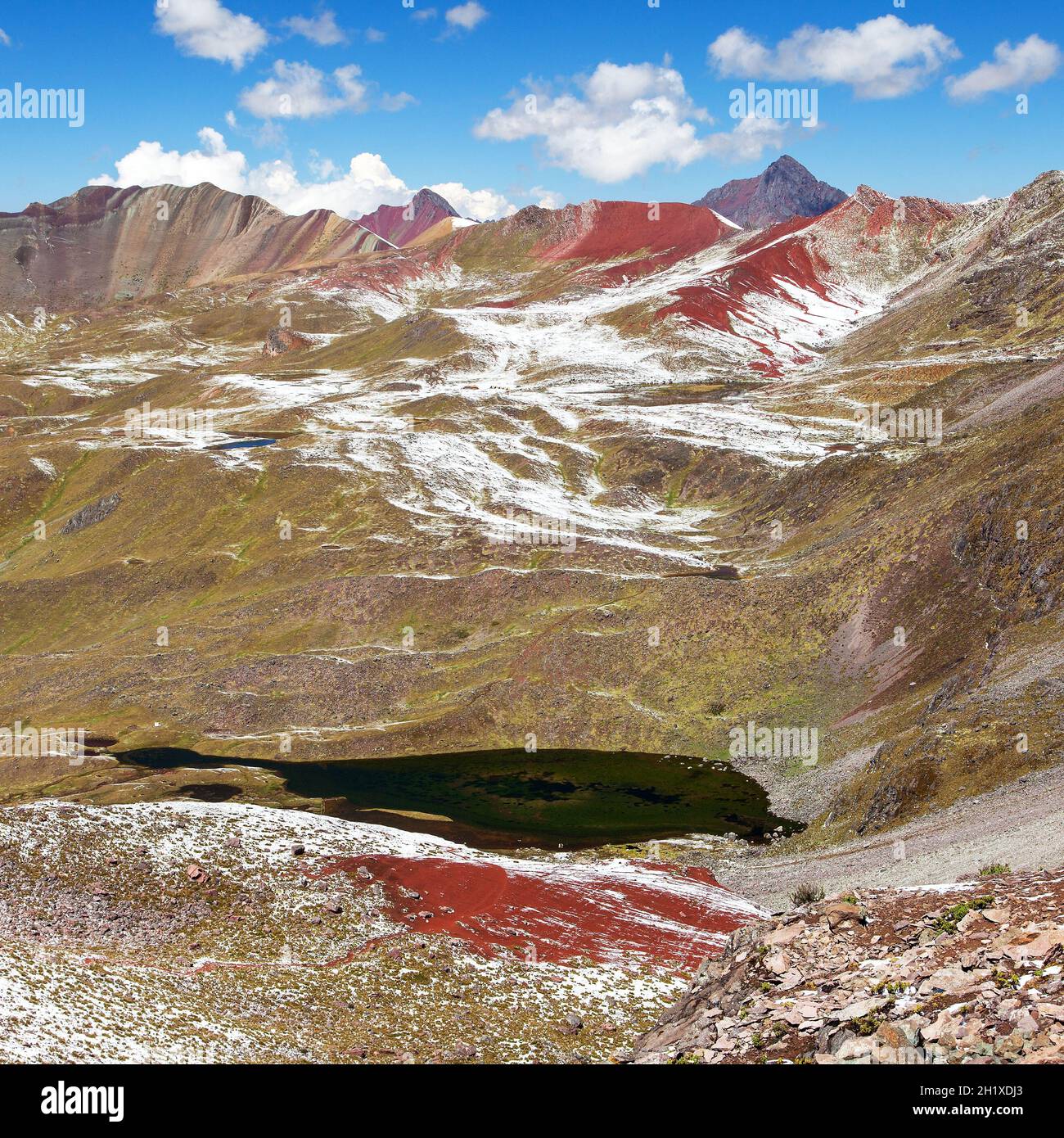 Rainbow mountains or Vinicunca Montana de Siete Colores, Cuzco region ...