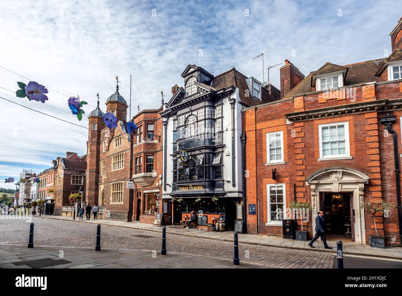 Guildford, October 6th 2021: GV of Guildford town centre Stock Photo ...