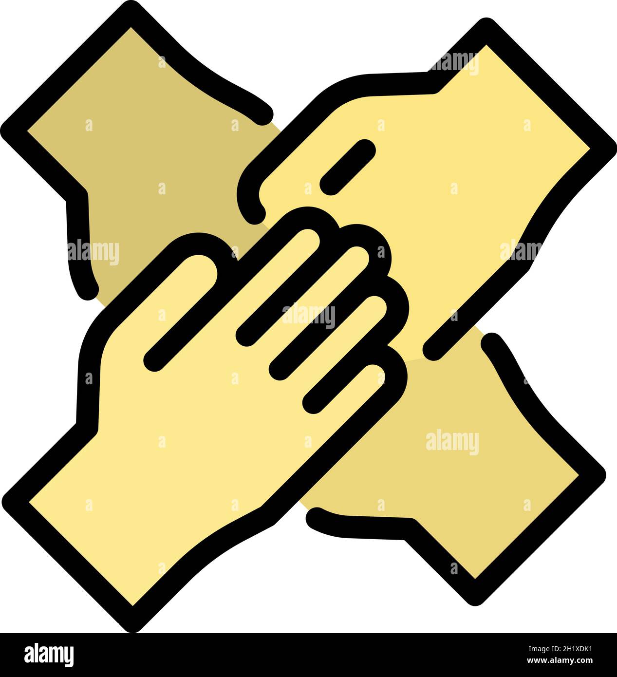 Friends together icon. Outline friends together vector icon color flat ...