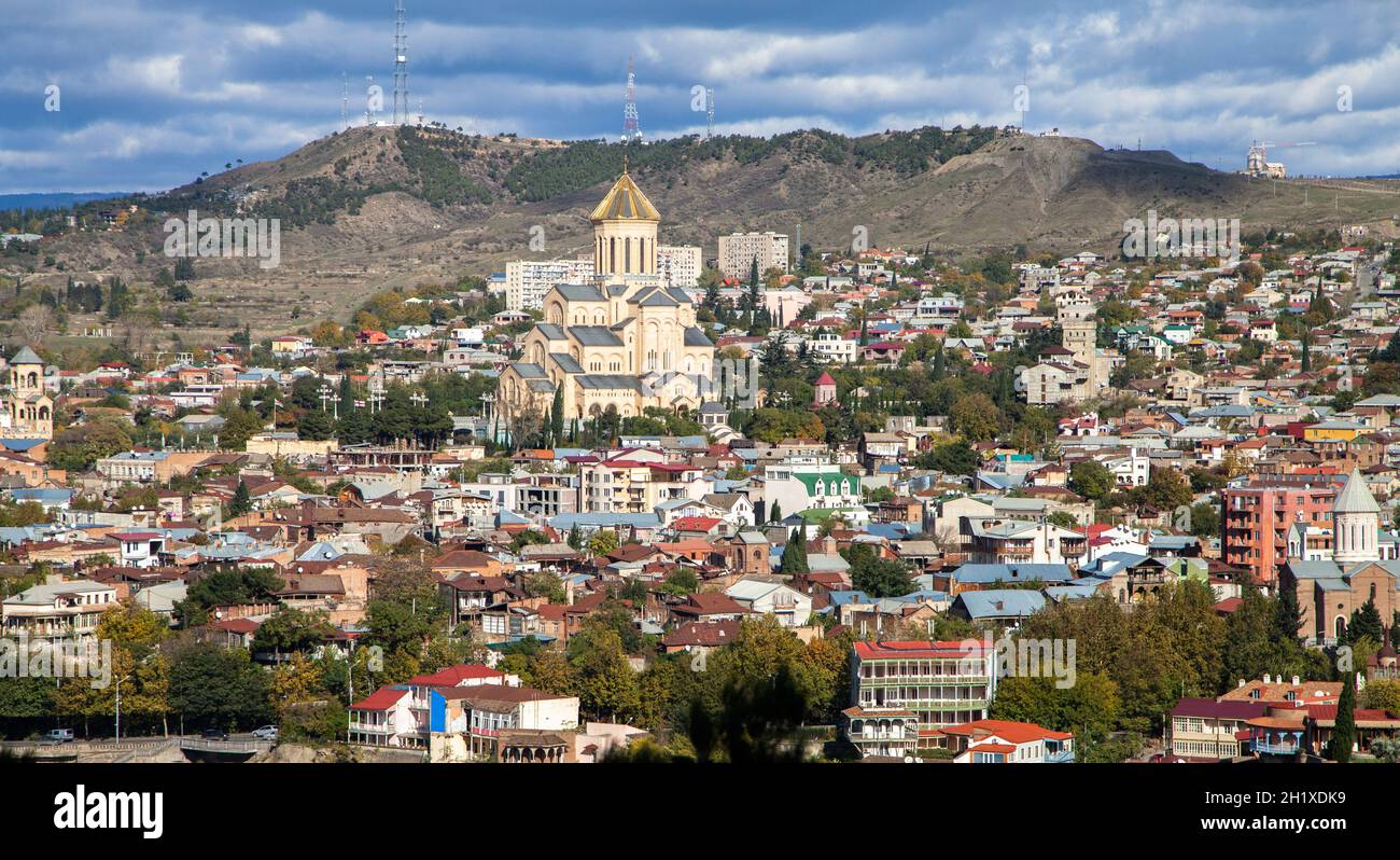 Tbilisi town holy trinity cathedral hi-res stock photography and images ...