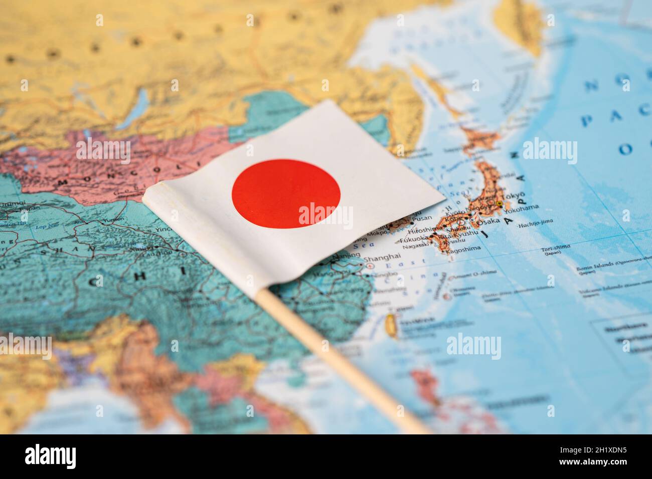 Japan flag map hi-res stock photography and images - Alamy