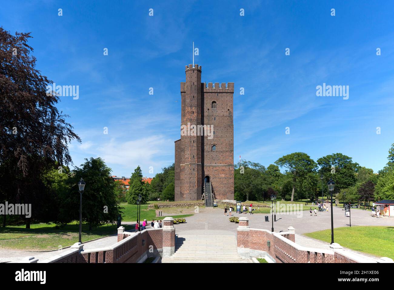 Helsingborg, Sweden - June 23, 2019: Medieval tower Karnan, part of a ...