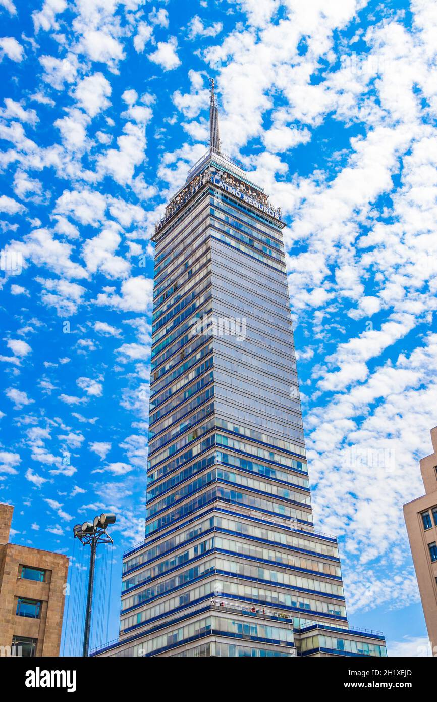 Torre Latinoamericana skyscraper high building and landmark in downtown ...