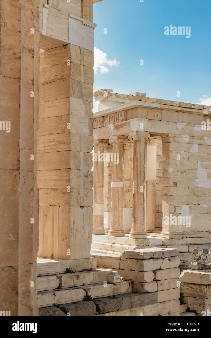 Architectural detail at acropolis site, athens, greece Stock Photo - Alamy