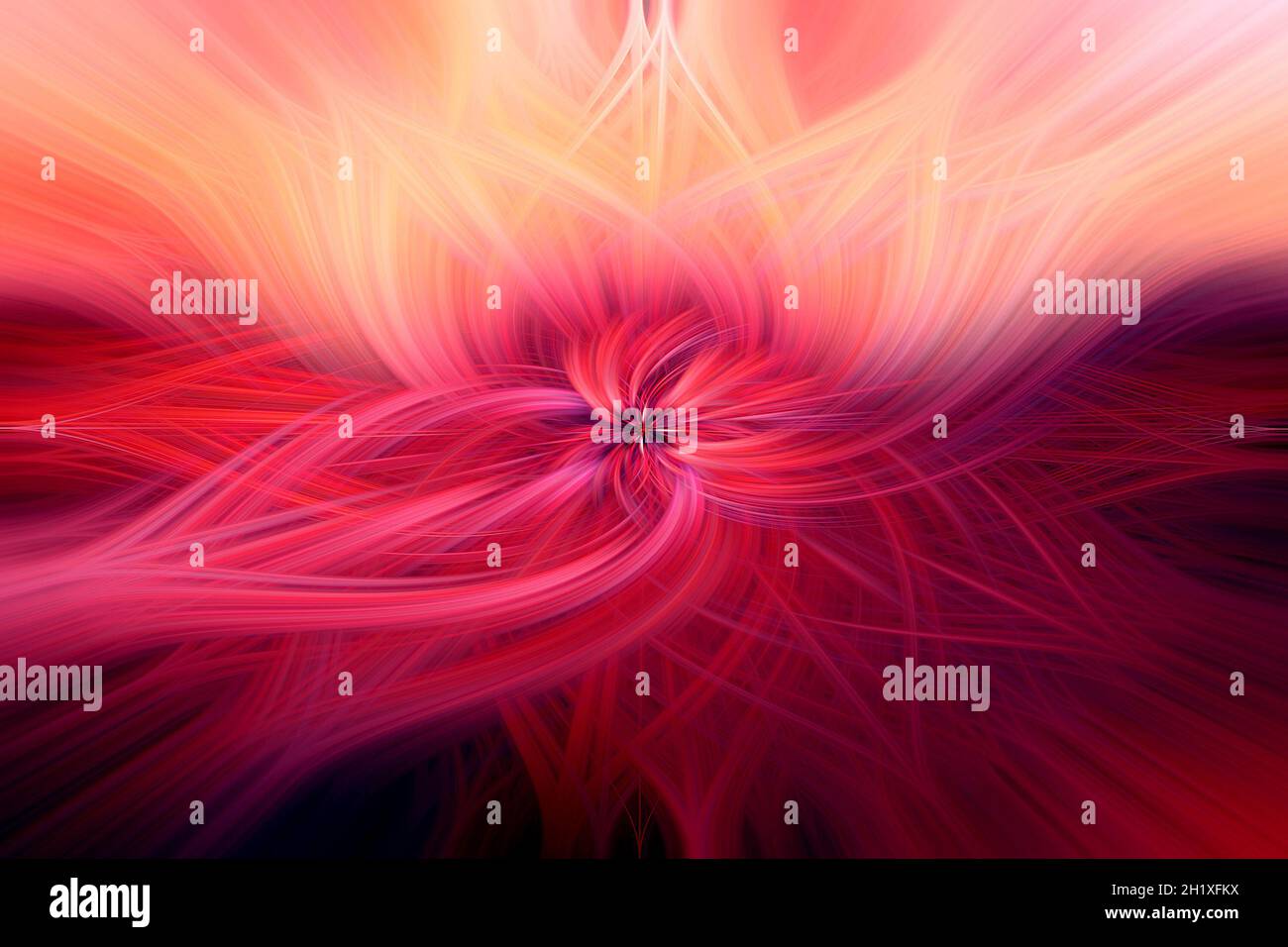 Abstract red twisted light fibers effect background with waves Stock ...