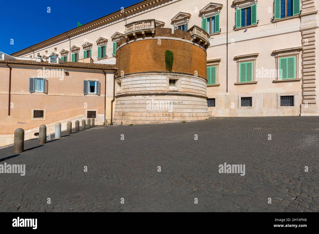 Rome, Italy - October 10, 2020: Quirinal Square and Quirinal Palace ...