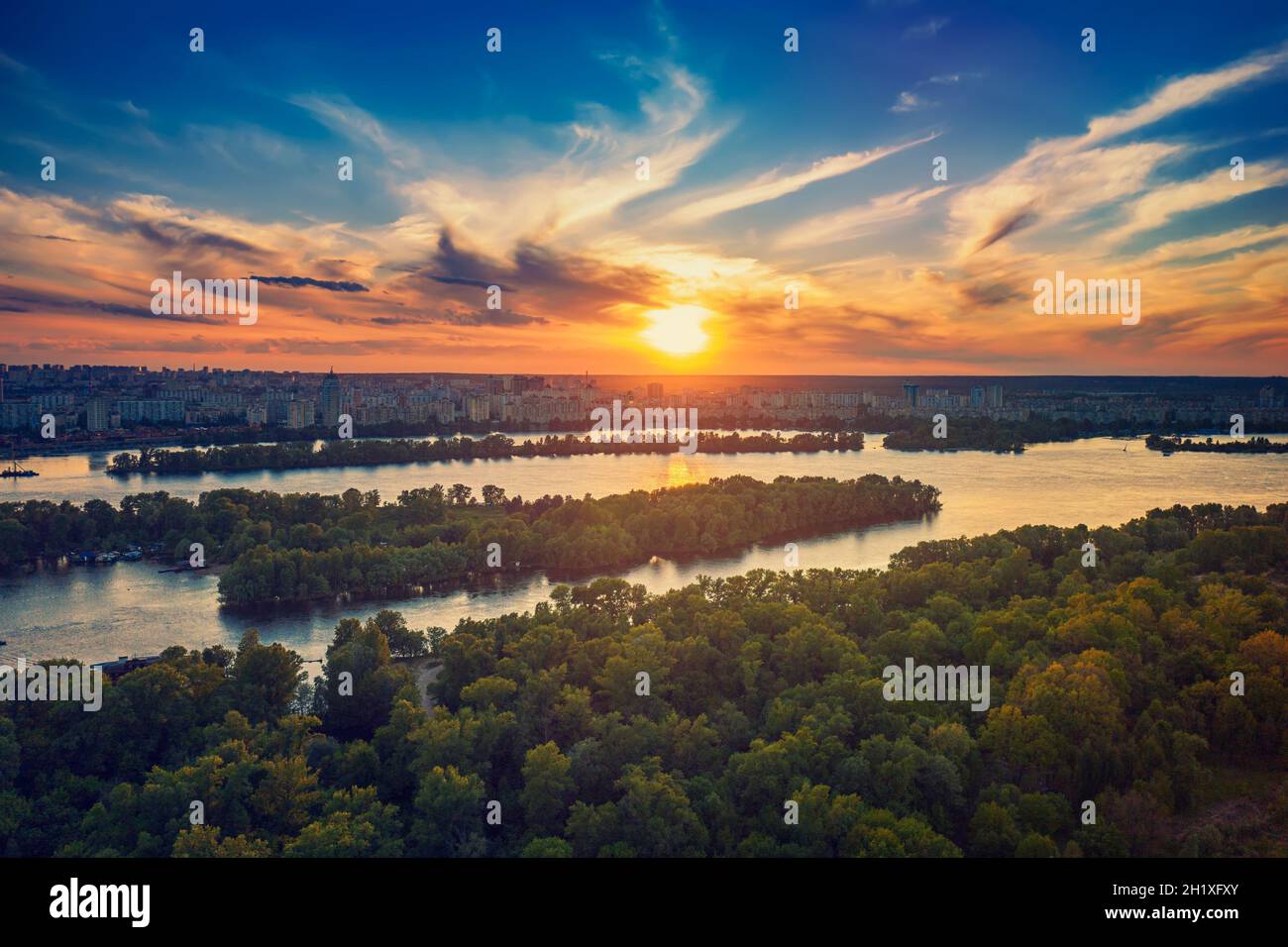 Rural summer sunset Stock Photo - Alamy