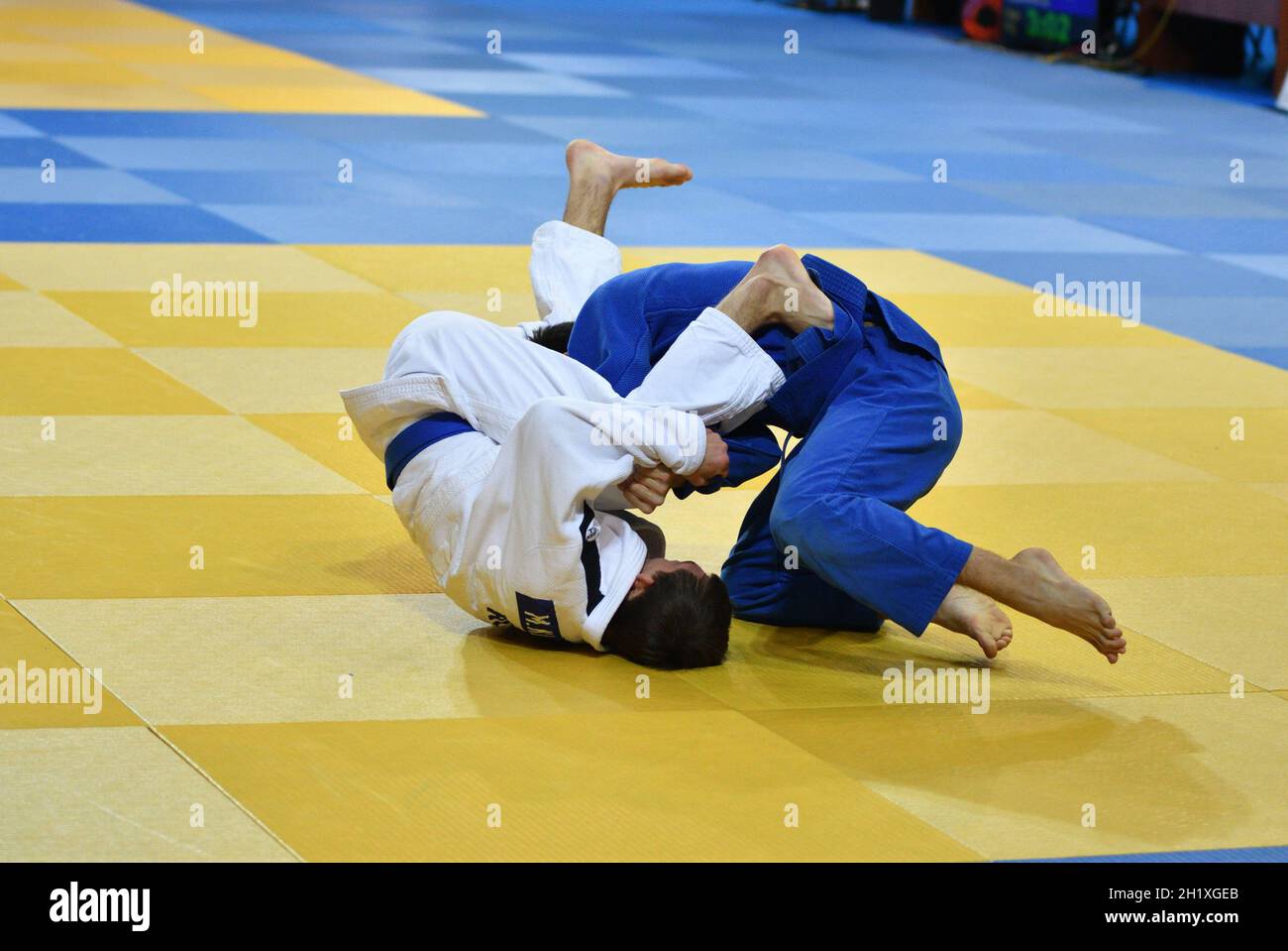 Orenburg, Russia - 21 October 2017: Boys compete in Judo at the all ...