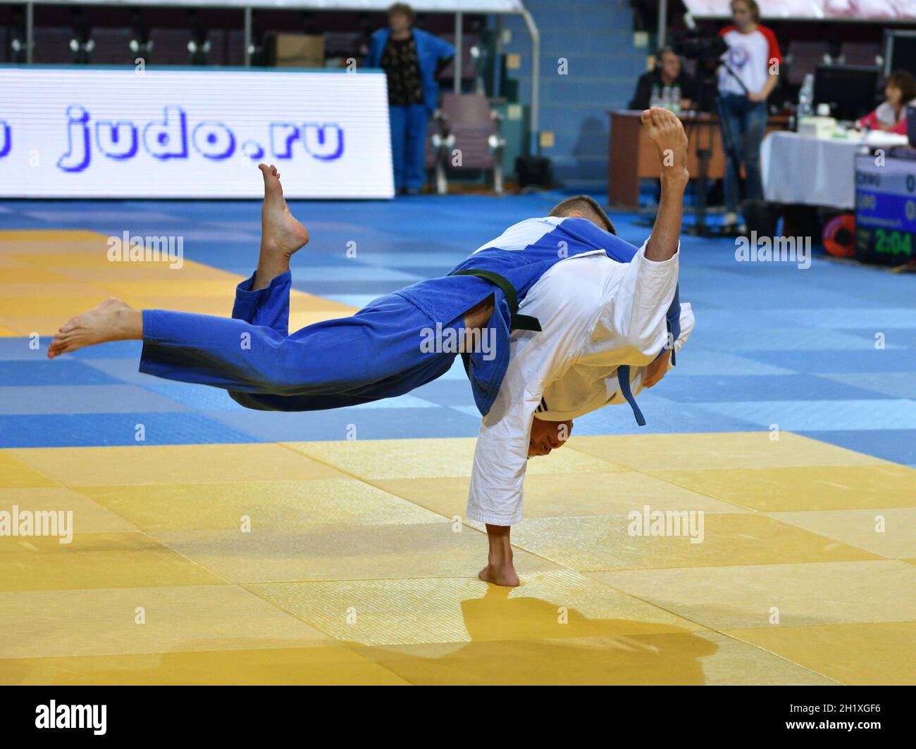 Orenburg, Russia - 21 October 2017: Boys compete in Judo at the all ...