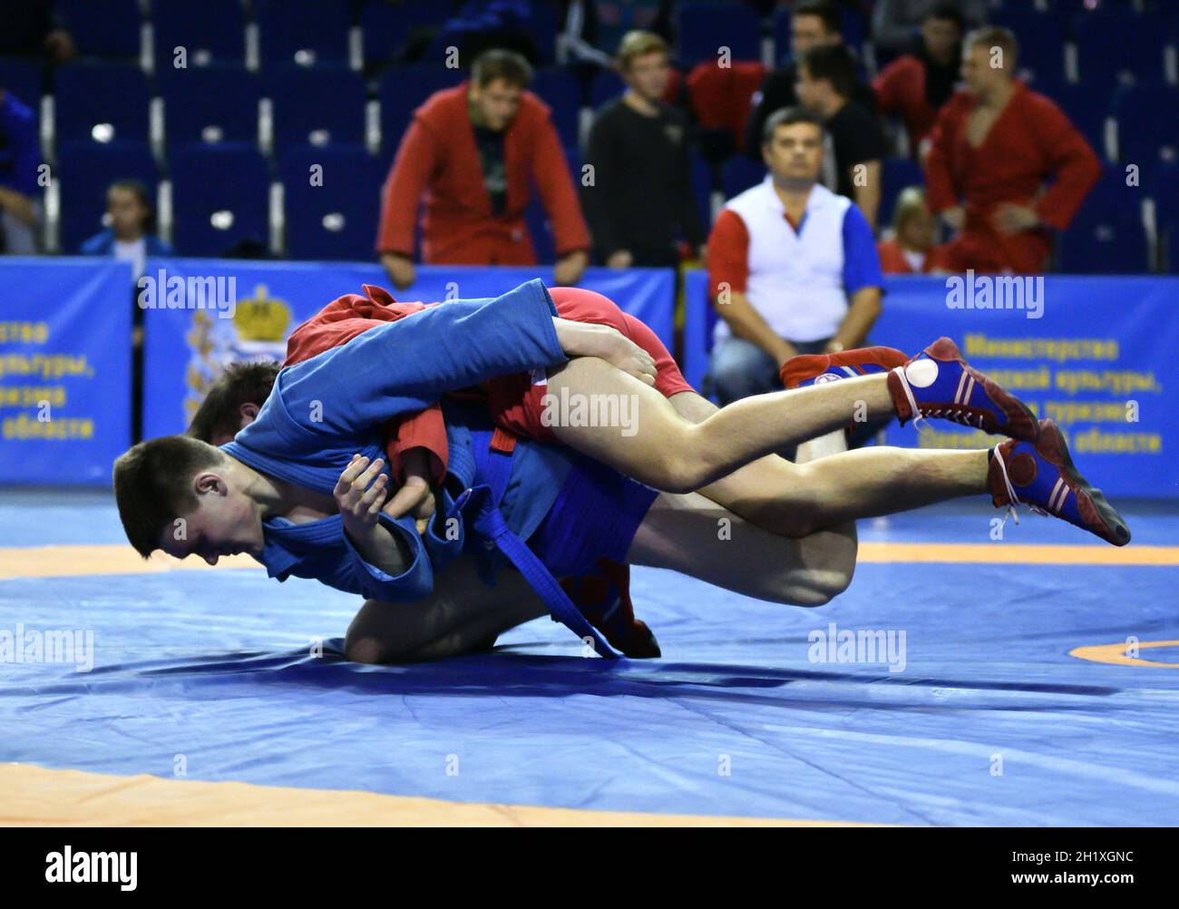 Orenburg, Russia - October 25-26, 2019: Boys competitions Self-defense ...