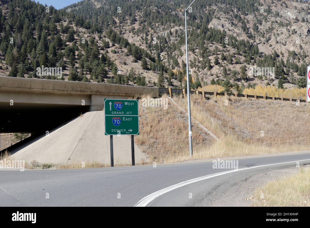 Georgetown, CO, USA - October 8, 2020: Directional road sign to ...