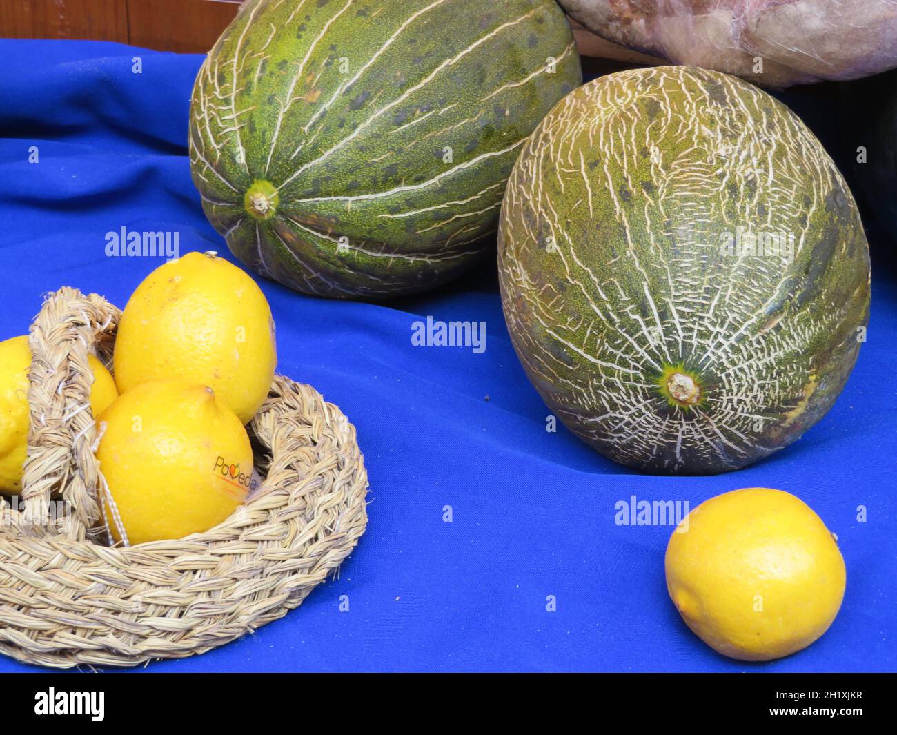 delicious natural fruit lemons melons flavors colors aromas Stock Photo ...