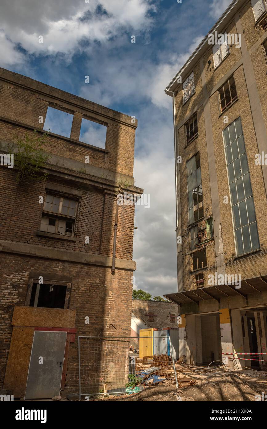 conversion and restoration of an old factory site into apartments Stock ...