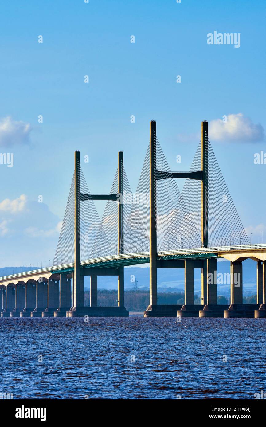 M4 Second Severn Crossing, now called the Prince of Wales Bridge, taken ...
