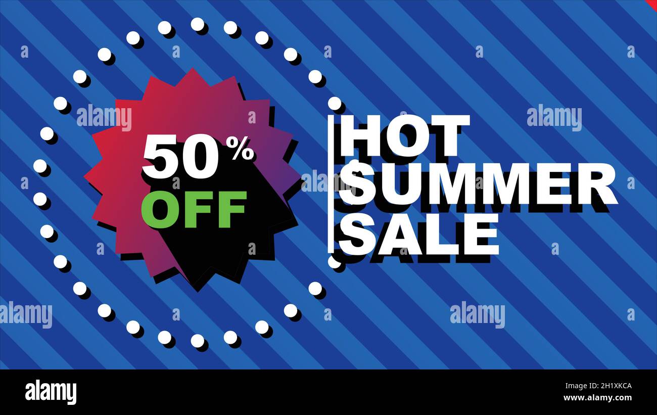 Sell banner template design with comic background Stock Vector Image ...