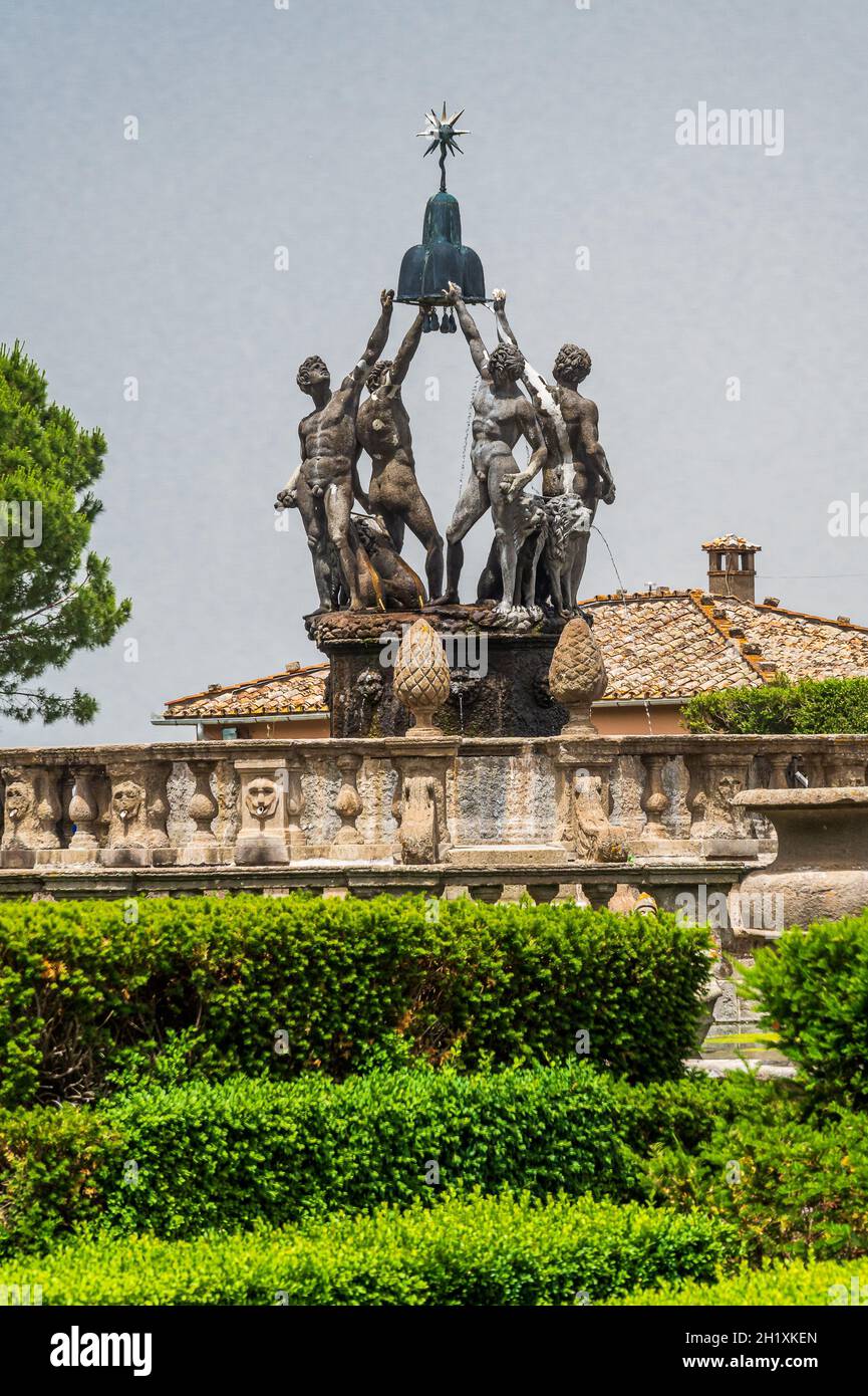 The Mannerist garden of surprise in Bagnaia, Viterbo, central Italy ...