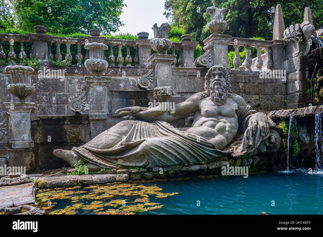 The Mannerist garden of surprise in Bagnaia, Viterbo, central Italy ...