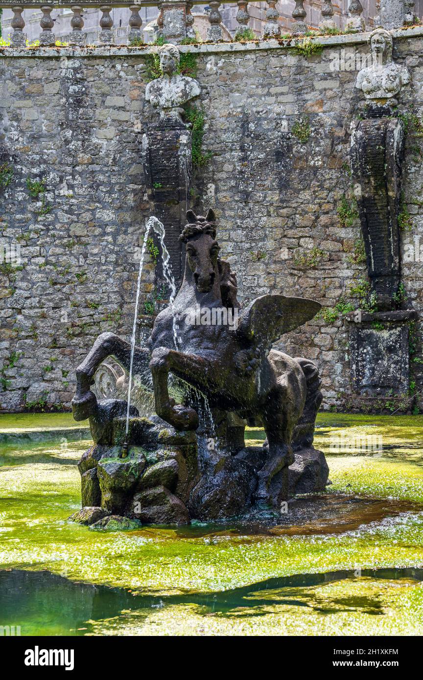 The Mannerist garden of surprise in Bagnaia, Viterbo, central Italy ...