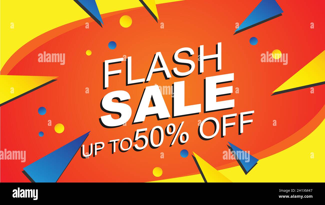 Sell banner template design with comic background Stock Vector Image ...