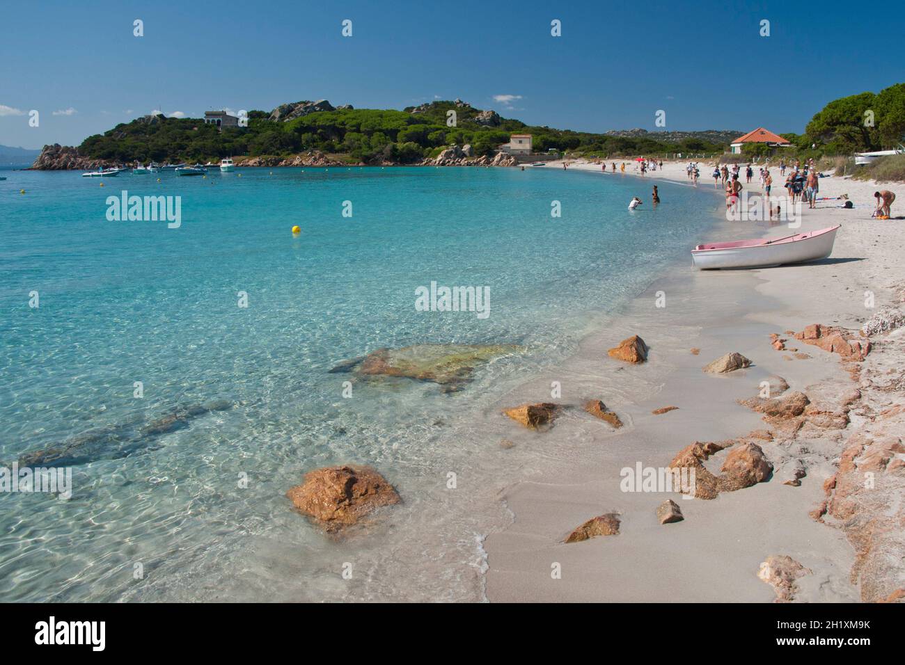 The wonderful colors of the sea in Santa Maria beach, an island of the ...