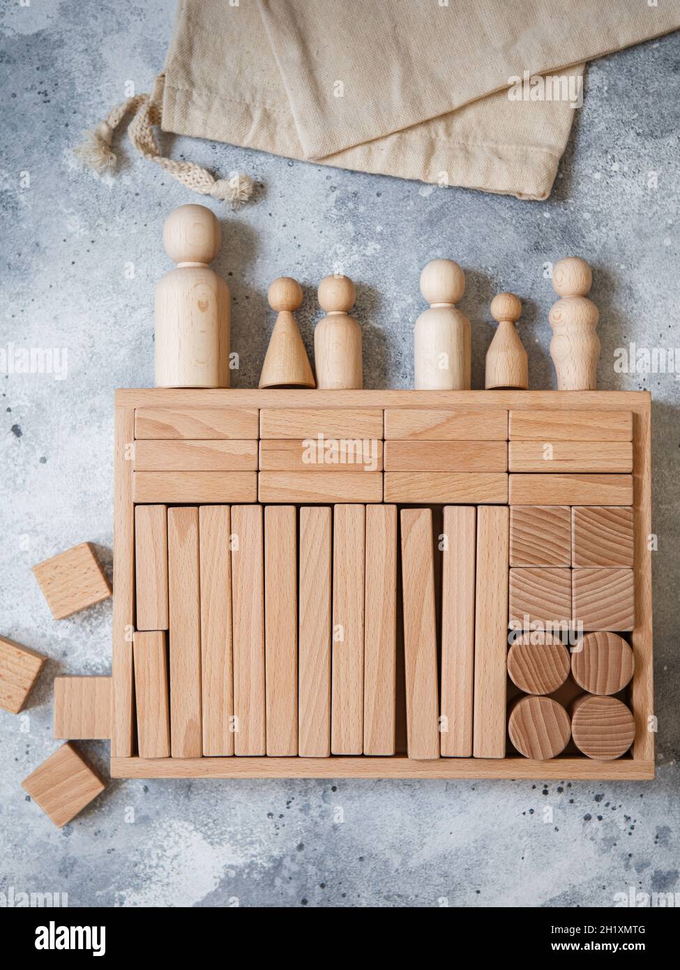 Wooden Toy Construction with ecologically wooden blocks manufactured ...