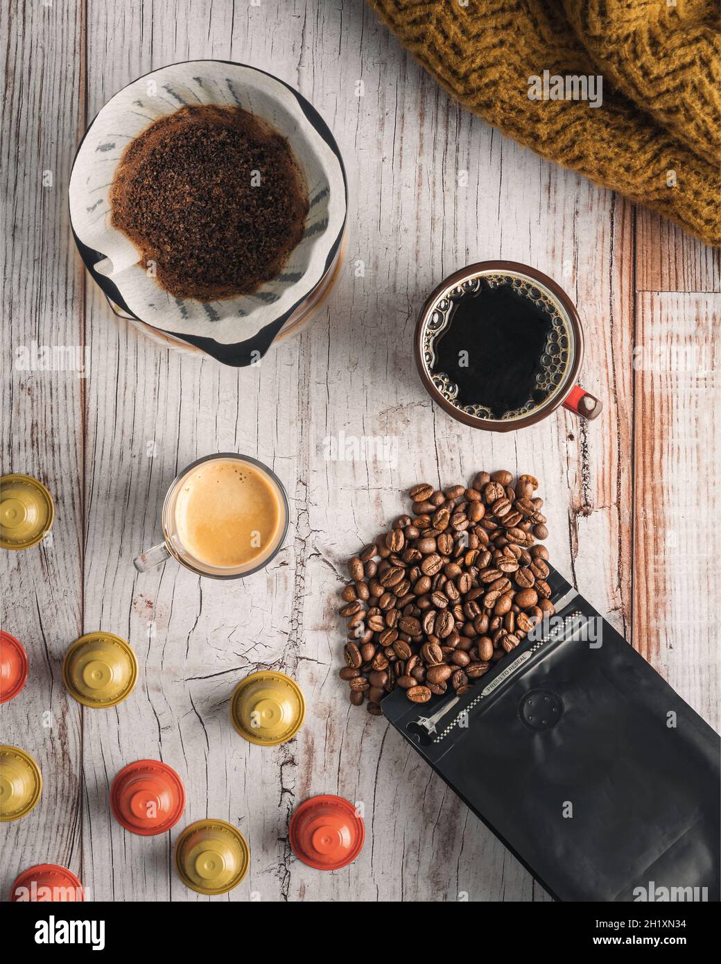 Espresso coffee filter hi-res stock photography and images - Alamy