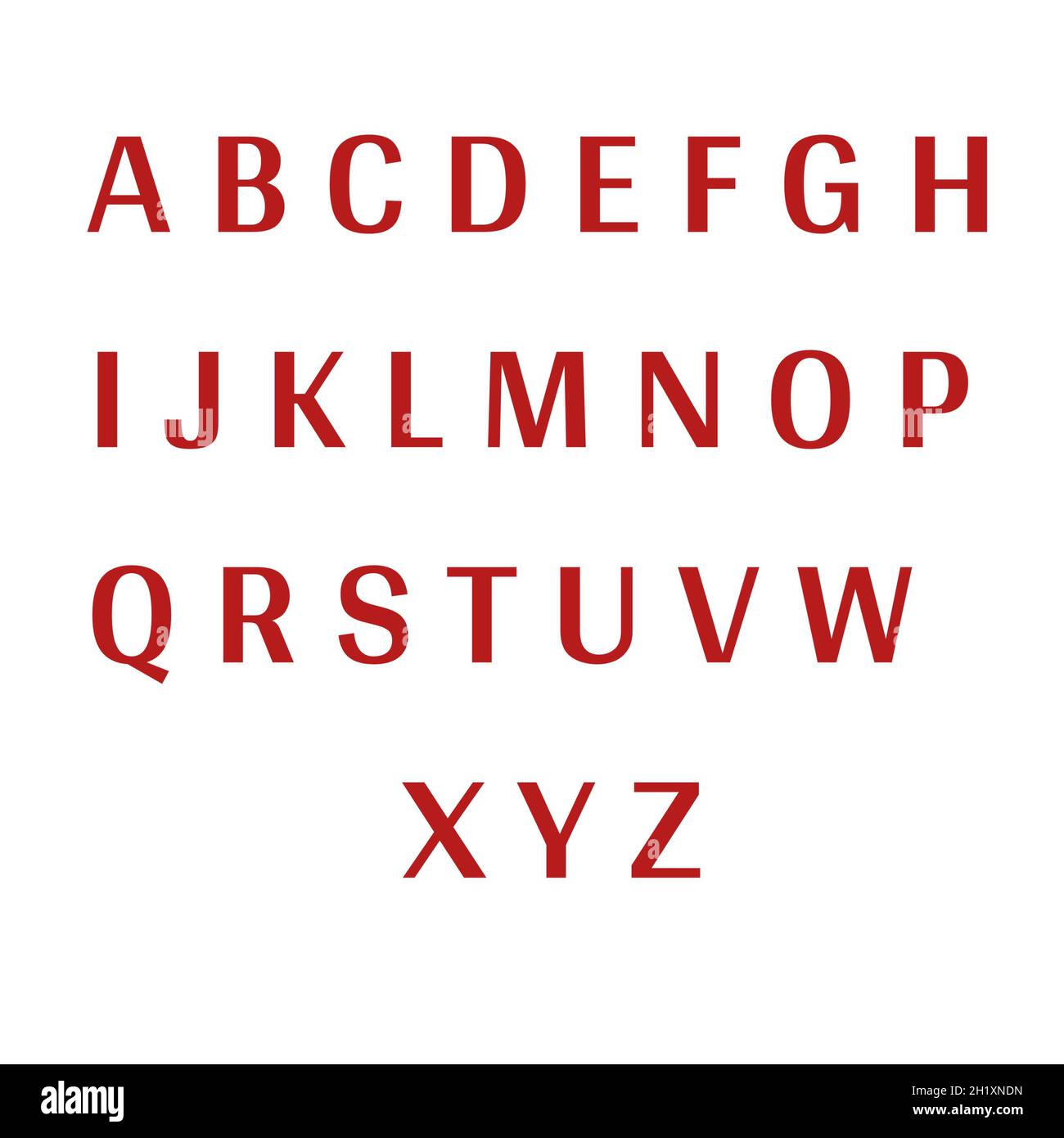 Alphabet letters A to Z written with a brush on a white background ...