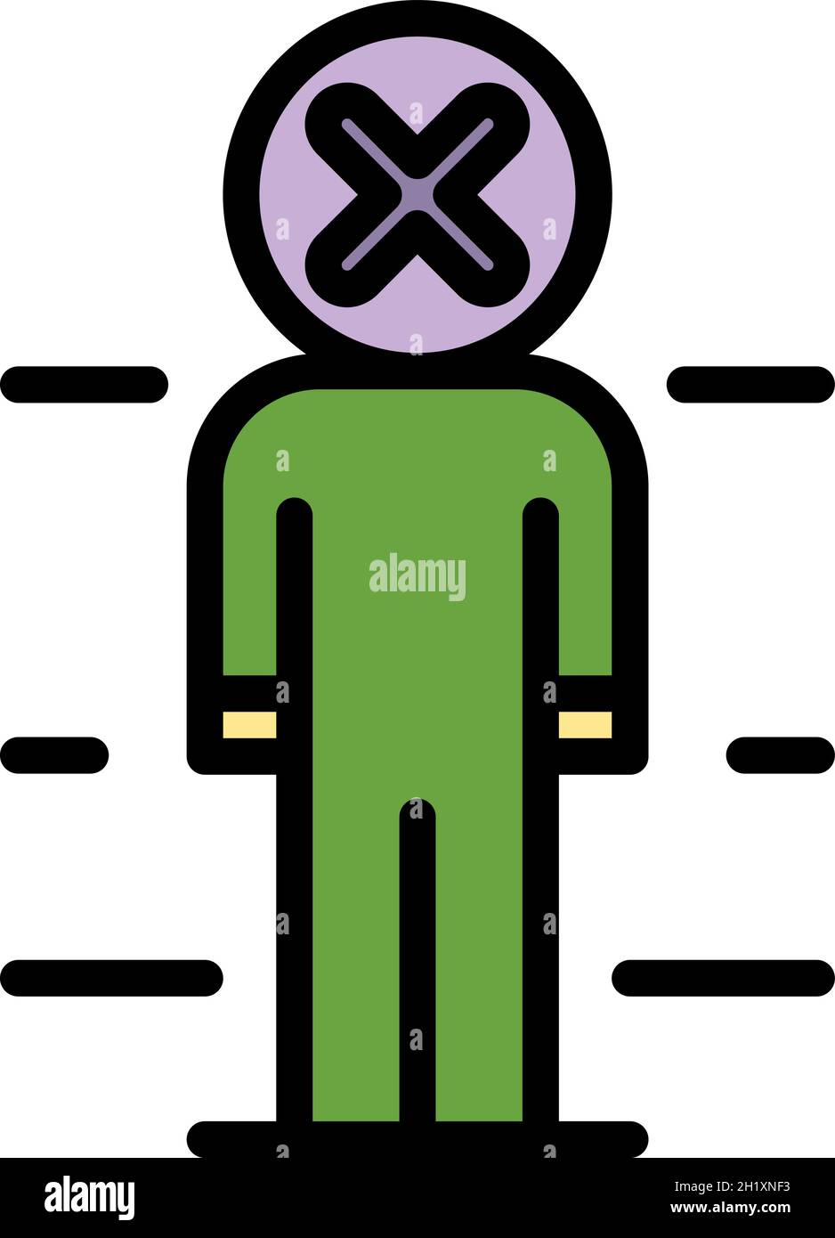 No biometric authentication icon. Outline no biometric authentication ...