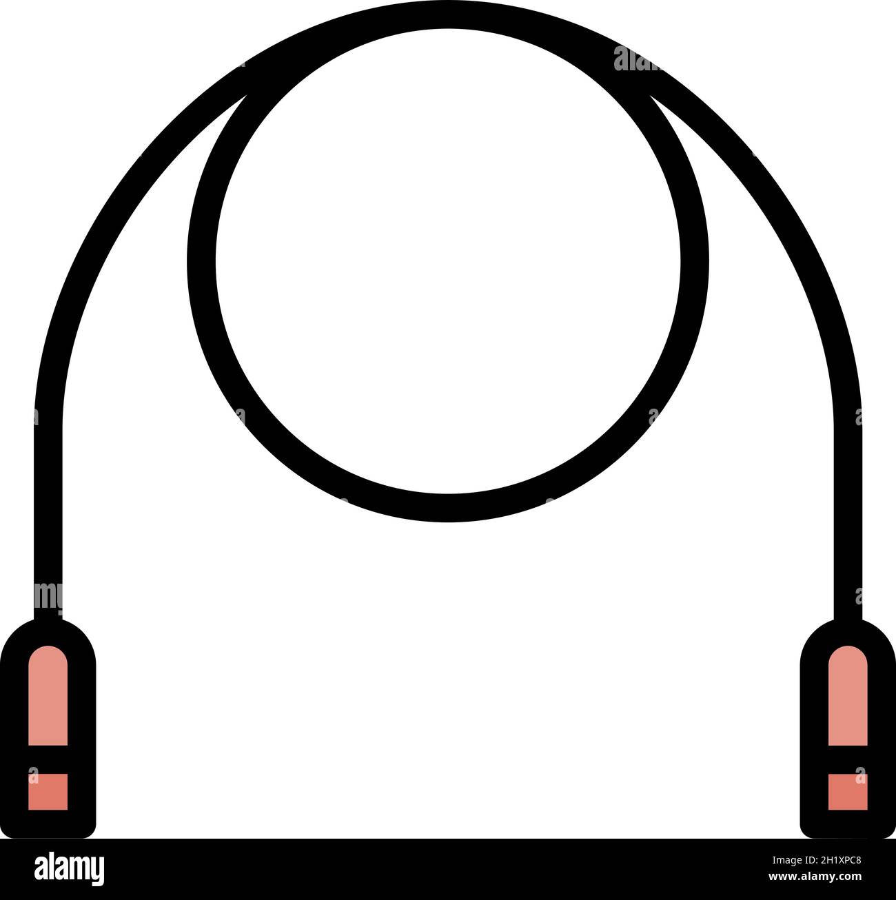 Jump rope icon. Outline jump rope vector icon color flat isolated Stock ...