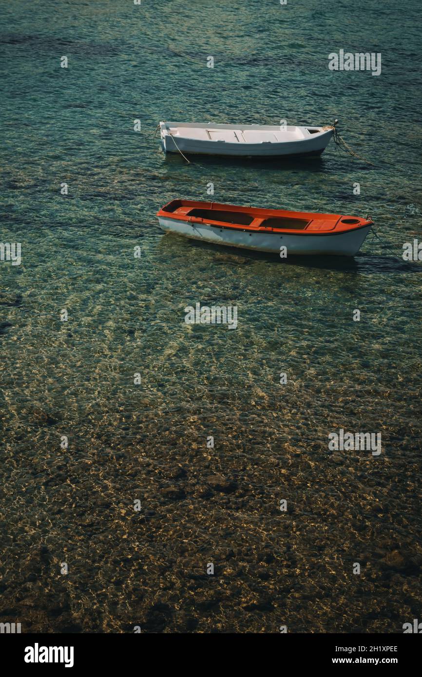 Old red white row boat hi-res stock photography and images - Alamy