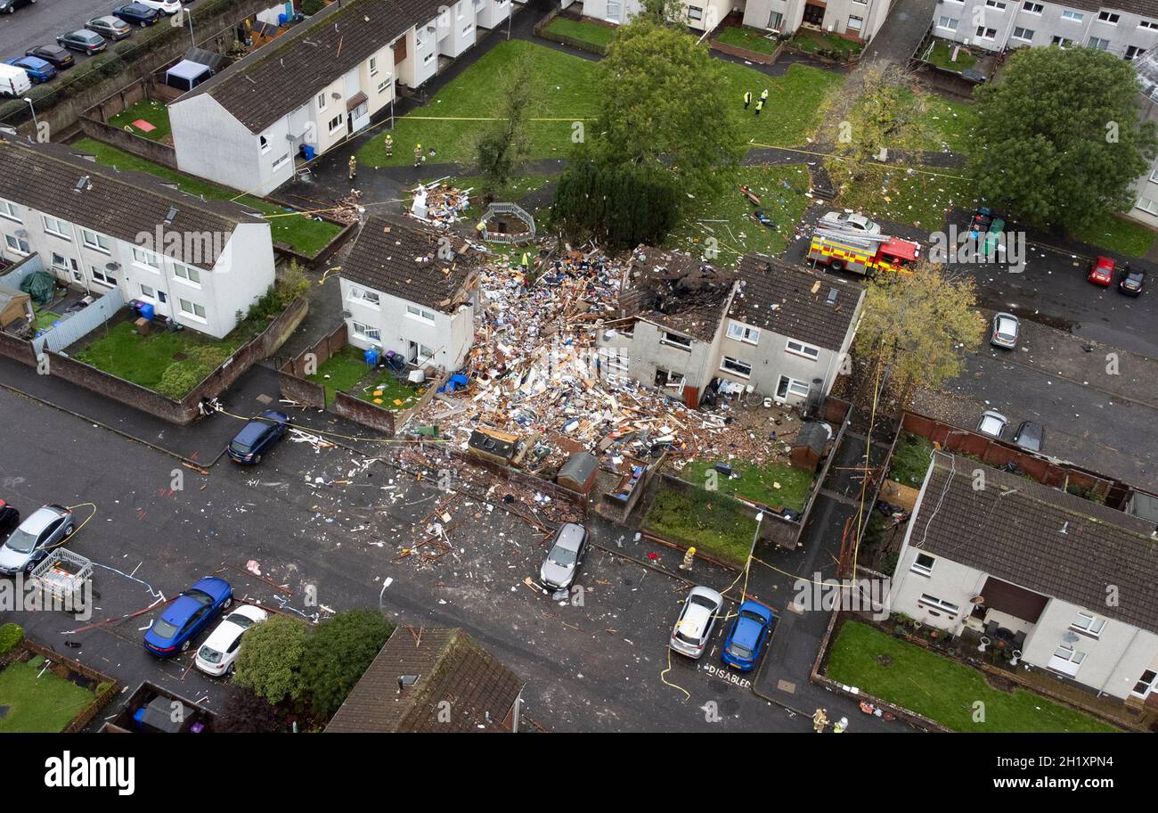 An image taken by drone of the scene in Gorse Park, Kincaidston, where ...