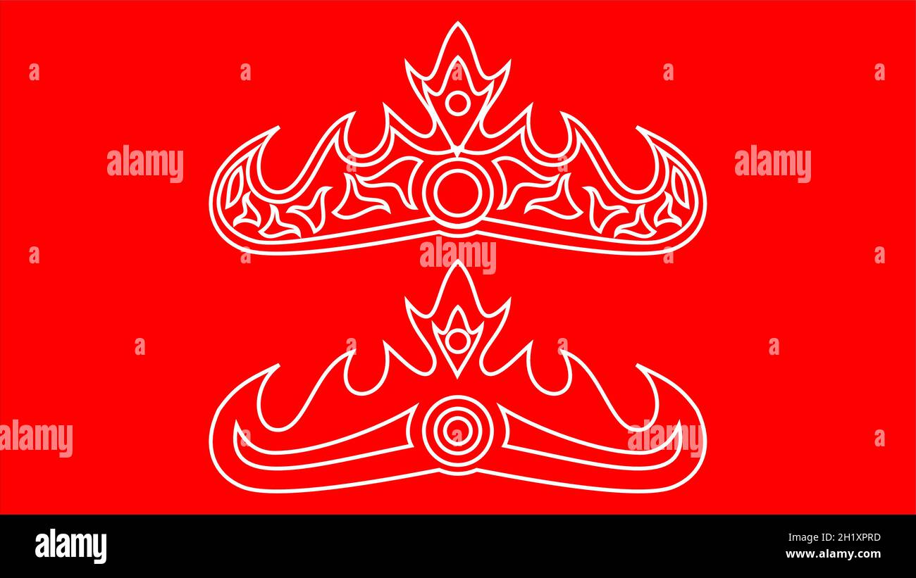 Siger Lampung vector, Siger bridal crown Lampung Stock Vector Image ...