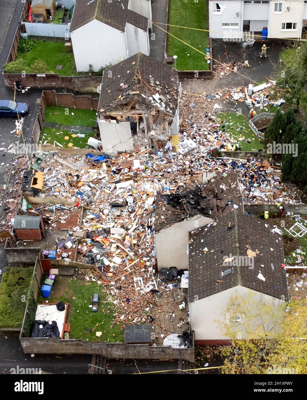 An image taken by drone of the scene in Gorse Park, Kincaidston, where ...