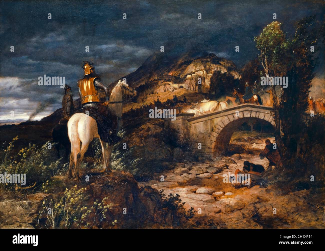 Arnold Böcklin, The March of the Goths, painting, 1881 Stock Photo - Alamy