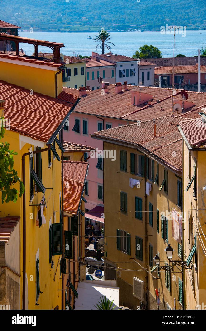 Europe, Italy, Tuscany, Elba Island, Portoferraio, old town Stock Photo ...