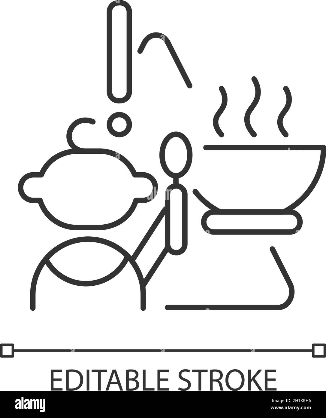 Child and hot food linear icon Stock Vector Image & Art - Alamy