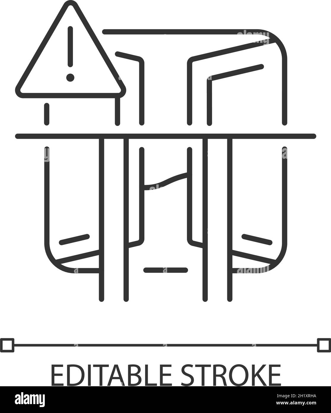 Window guards on all windows linear icon Stock Vector Image & Art - Alamy