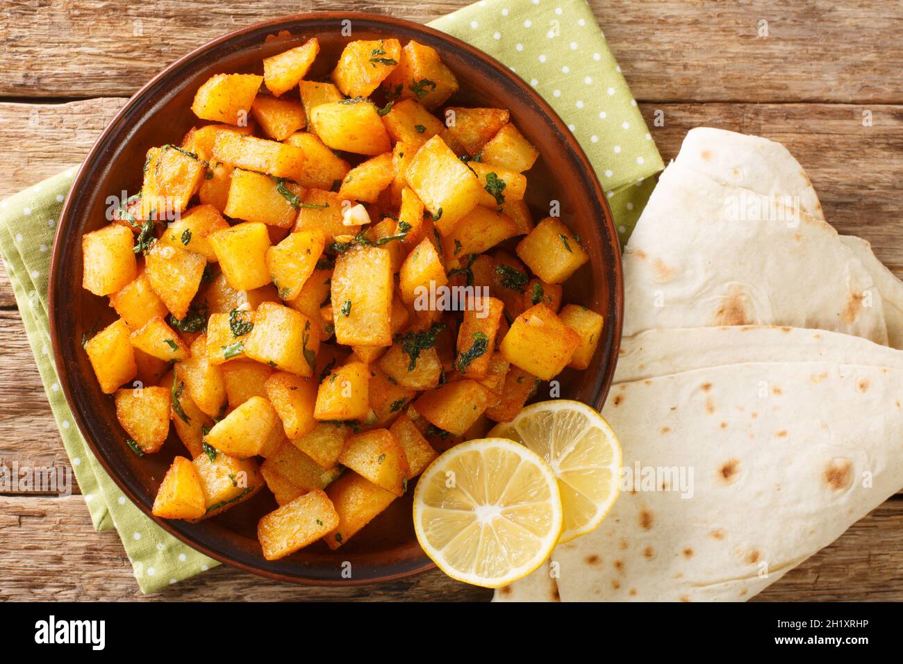 Batata Harra spicy potatoes a fairly popular Middle Eastern dish close ...