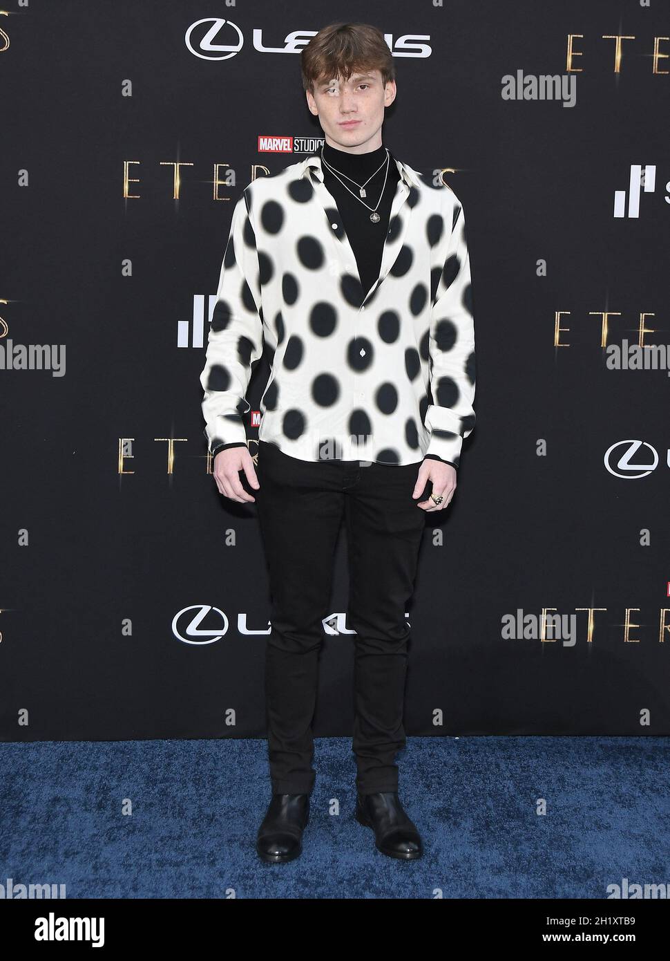 Los Angeles, USA. 18th Oct, 2021. Matt Lintz arrives at Marvel Studios ...