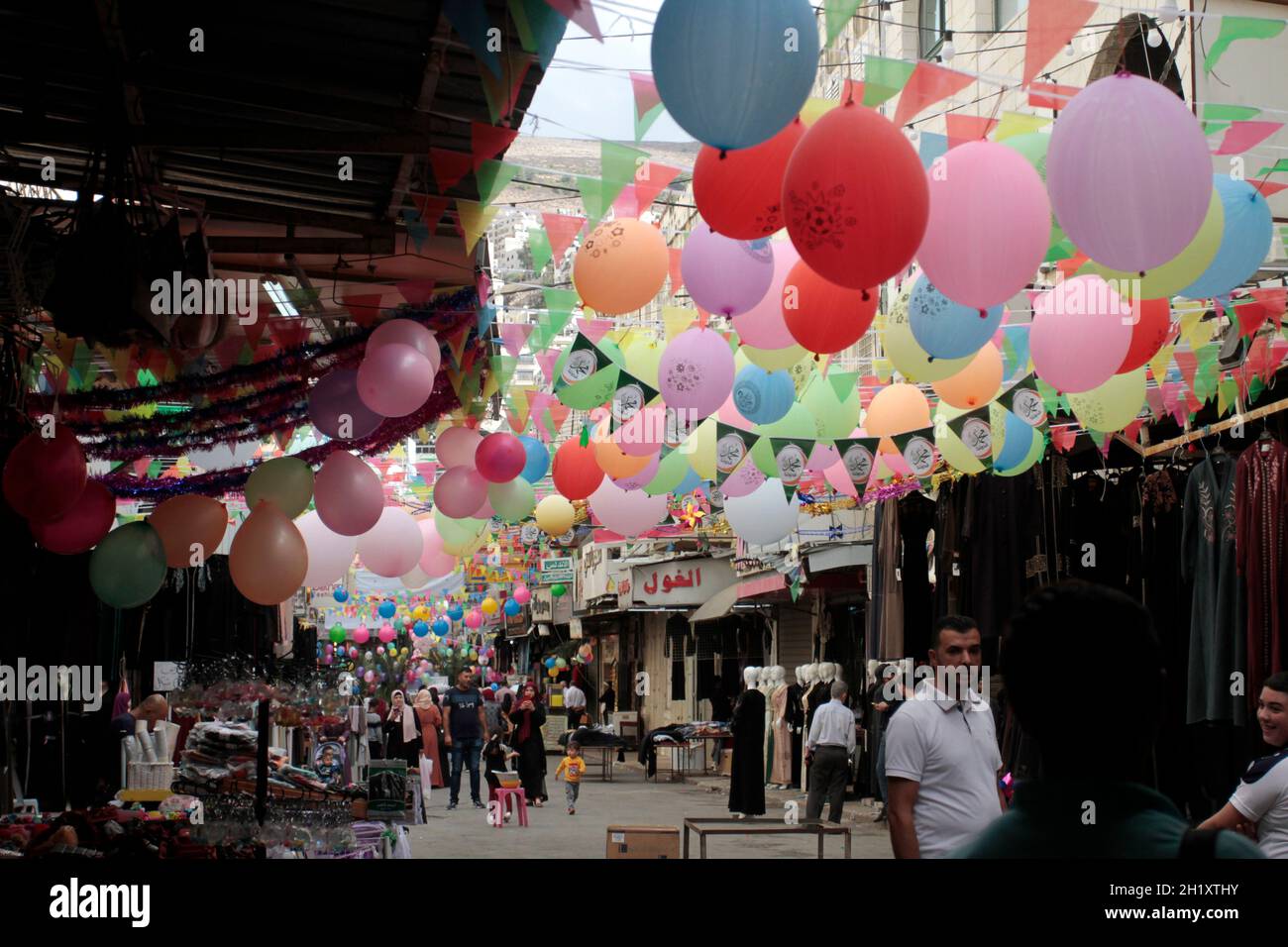 West bank, Nablus, Palestine. 19th Oct, 2021. Palestinians celebrate ...