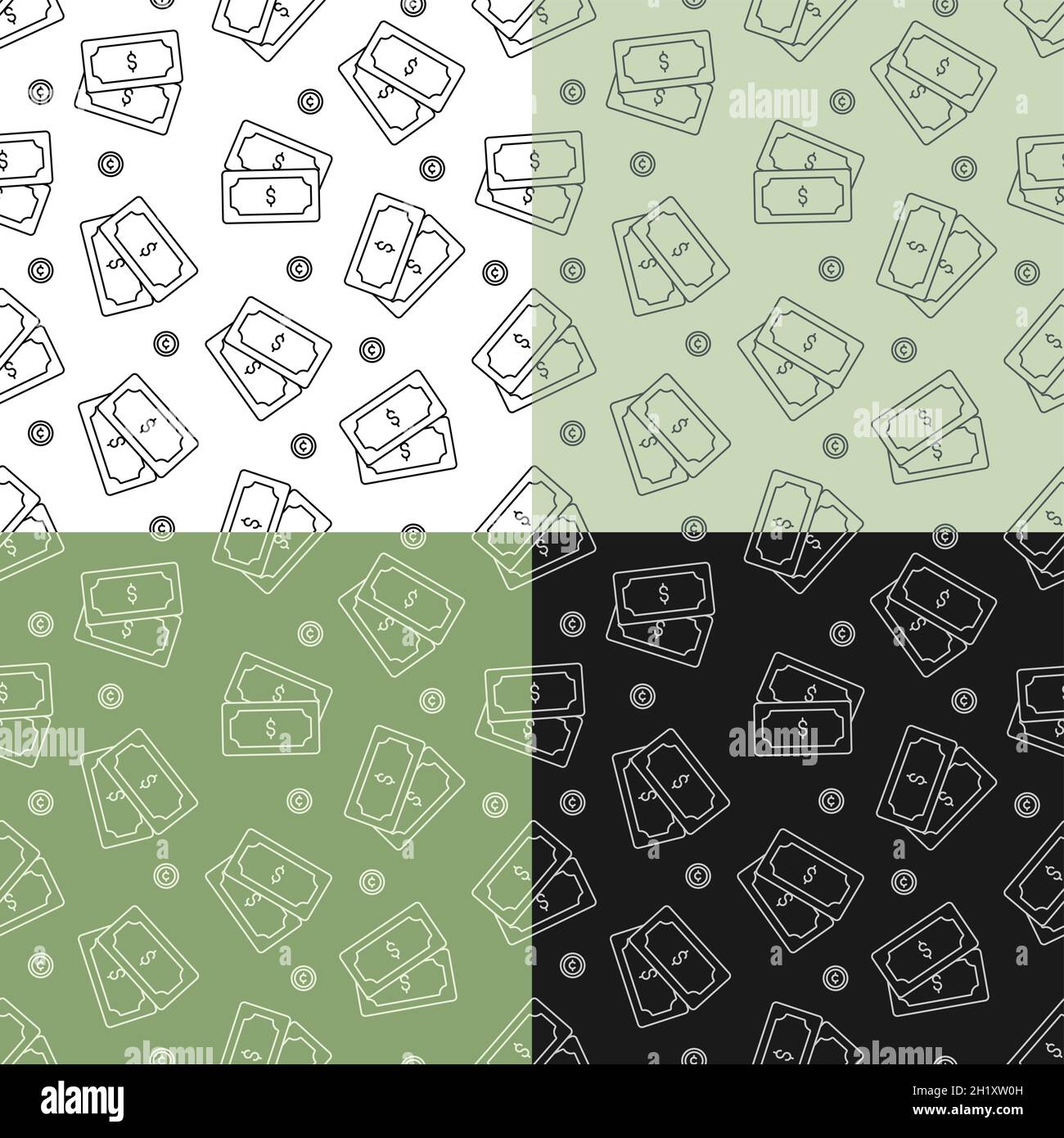 Hundred dollar bill coins Stock Vector Images - Alamy