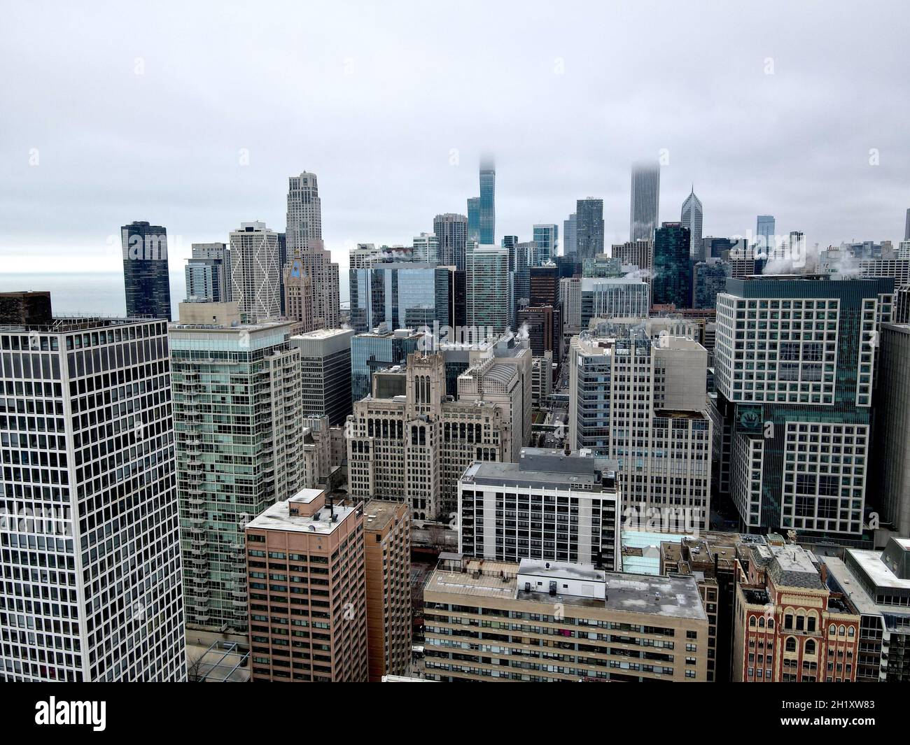 Beautiful view of the city with skyscrapers Stock Photo - Alamy