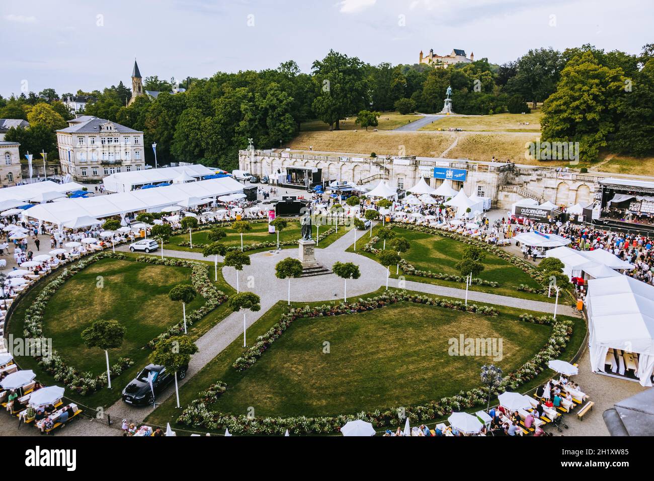 COBURG, GERMANY - Aug 15, 2019: The Schlossplatzfest Folk festival in ...
