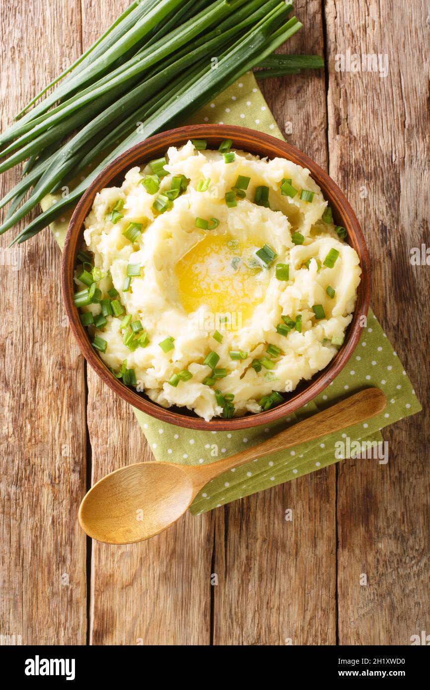 Champ is an Irish dish of mashed potatoes with scallions, butter, and ...